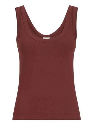 BRUNELLO CUCINELLI Brunello Cucinelli Ribbed Jersey Tank With Monili Detail