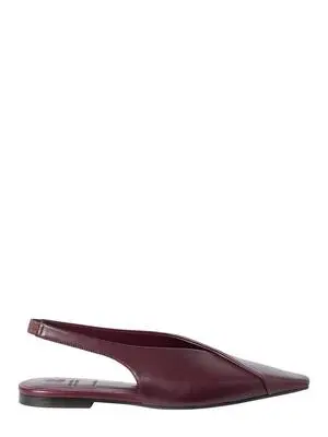 Brunello Cucinelli Brunello Cucinelli Calfskin Slingback Flats Deep Fuchsia