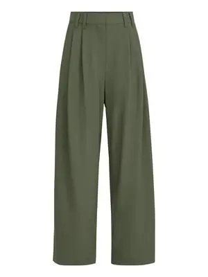 Brunello Cucinelli Tropical Luxury Wool Tailored Trousers With Monili - Green