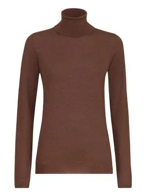 BRUNELLO CUCINELLI Brunello Cucinelli Sparkling Cashmere And Silk Lightweight Turtleneck Sweater