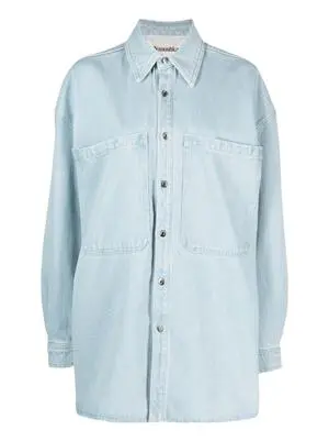 NANUSHKA Nanushka Beaux Sun-Bleached Denim Shirt