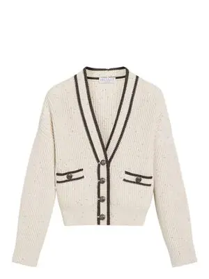 BRUNELLO CUCINELLI Brunello Cucinelli Cotton Diamond Yarn Rib-Knit Cardigan
