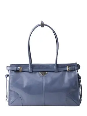 Prada Bonnie Large Leather Handbag - Aviation Blue