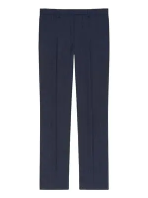 Givenchy Straight Leg Tailored Wool Trousers - Dark Blue