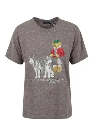 POLO RALPH LAUREN Polo Bear-print Mélange T-shirt
