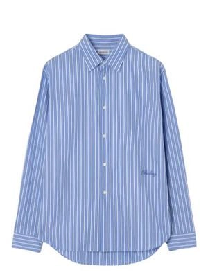 Burberry Relaxed Fit Striped Cotton Shirt - Classic Blue/white
