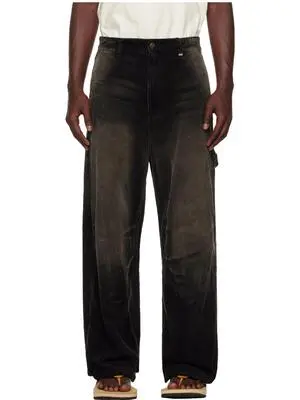 We11Done Corduroy Carpenter Trousers - Black