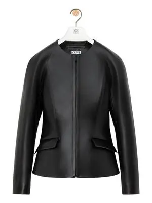 Loewe Nappa Lambskin Zip-up Jacket - Black