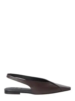 Brunello Cucinelli Brunello Cucinelli Calfskin Slingback Flats Rust-brown
