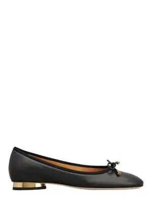 TOD'S Tod's Round Toe Ballet Flats With Bow Detailing