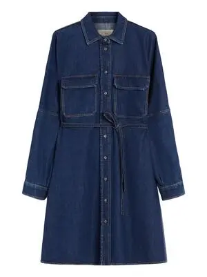 MAX MARA Weekend Max Mara Denim Shirt Dress With Classic Collar