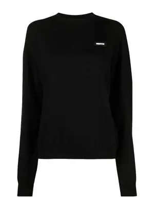 Coperni Long-sleeve Crewneck Sweatshirt With Logo - Black