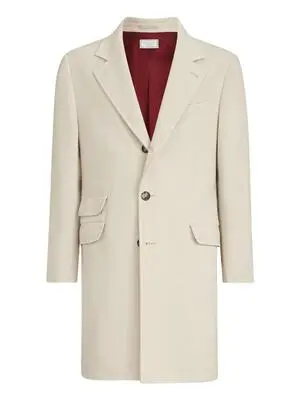 Brunello Cucinelli Lightweight Water-resistant Cashmere Coat - Sand-colored