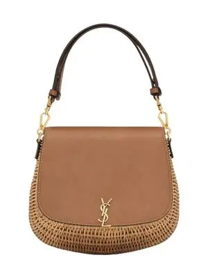 Saint Laurent Saint Laurent Mini Voltaire Top Handle Bag Brown