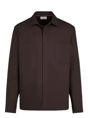 TOD'S Front-pocket Tailored Shirt - Brown