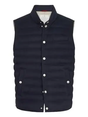 BRUNELLO CUCINELLI Brunello Cucinelli Lightweight Cashmere Flannel Down Vest