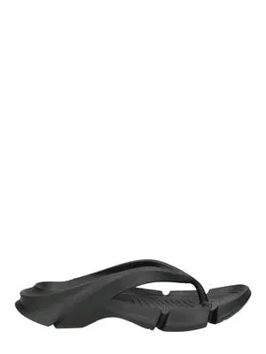 Balenciaga Rubber Flip Flops - Black