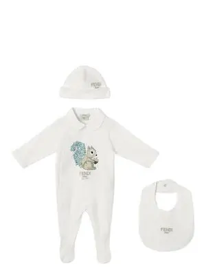 Fendi Jersey Baby Set - White