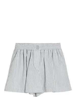 Brunello Cucinelli Striped Flared Skorts - Sky Blue