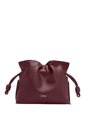 Loewe Mini Flamenco Clutch In Nappa Calfskin - Red