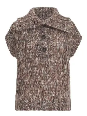 Brunello Cucinelli Brunello Cucinelli Malfilé Mohair Sweater Vest Bark