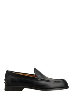 TOD'S Metal-studded Leather Loafers - Black