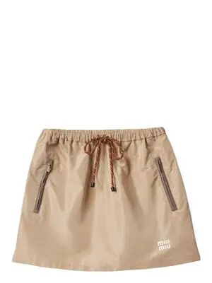 MIU MIU Miu Miu Technical Fabric Mini Skirt