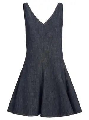 Brunello Cucinelli Cotton Denim-effect Twill Mini Dress - Black
