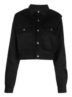 RICK OWENS Rick Owens Drkshdw Cropped Jacket With Cutout Sleeves