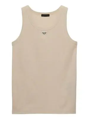 Prada Cotton Tank Top - Limestone