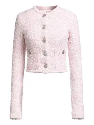 Balenciaga Balenciaga Tweed Crewneck Jacket Pink