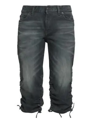 BALENCIAGA Balenciaga Gathered Denim Bermuda Shorts