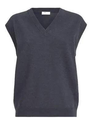 Brunello Cucinelli Cashmere Sweater Vest With Monili Embellishment - Black