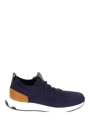 TOD'S Knit Low-top Lace-up Sneakers - Black