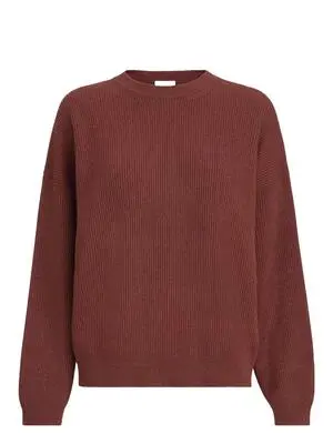 BRUNELLO CUCINELLI Brunello Cucinelli Long-Sleeve Ribbed Knit Crew Neck Sweater