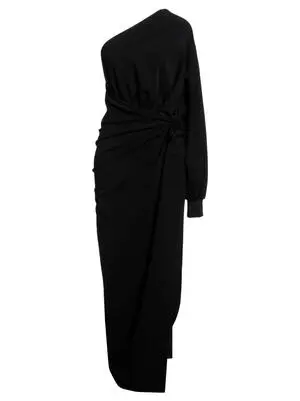 Balenciaga Synthetic Jersey One-shoulder Maxi Dress - Black