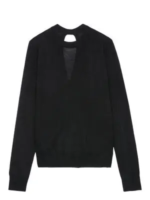 Zadig&Voltaire Emma Asymmetric Wool Jumper - Black