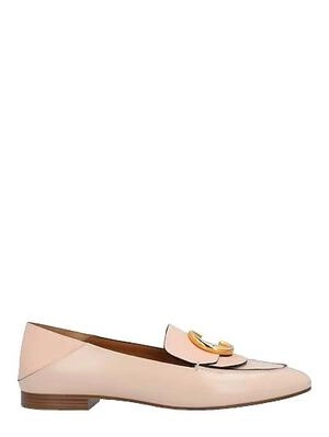 Chloé Faux Suede Loafers - Nude