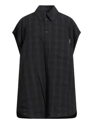 Balenciaga Checked Tartan Coat - Black