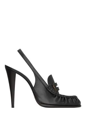 Saint Laurent Round-toe High-heeled Sandals Black
