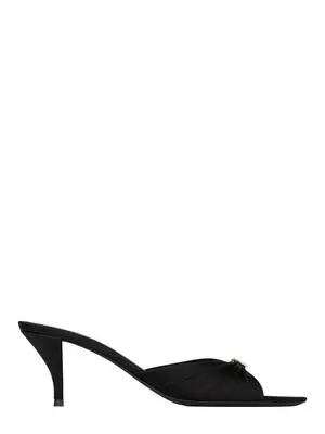 Saint Laurent Jerry Logo Embellished Mules - Black