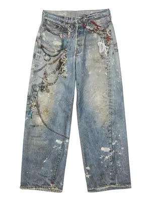 Acne Studios Loose Fit Wide Leg Jeans - Gray