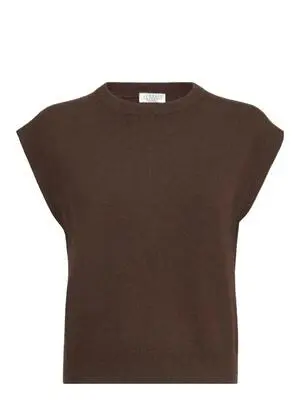 BRUNELLO CUCINELLI Brunello Cucinelli Cashmere Knit T-shirt With Monili