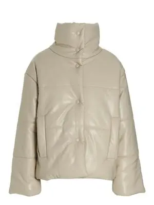 NANUSHKA High-Neck Puffer Jacket With Satin Lining
