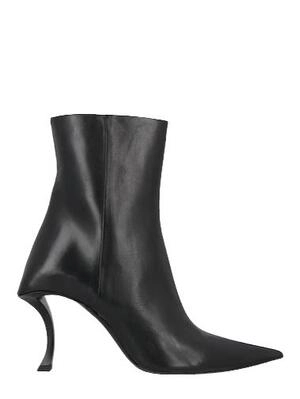 Balenciaga Zip-up Ankle Boots With Pointed Toe And High Heel - Black