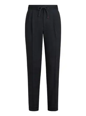 Brunello Cucinelli Pleated Drawstring Trousers - Black