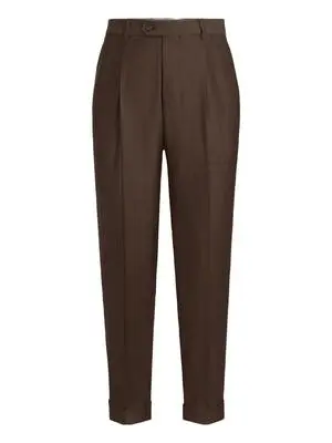 BRUNELLO CUCINELLI Virgin-wool And Cashmere Trousers With Pleat