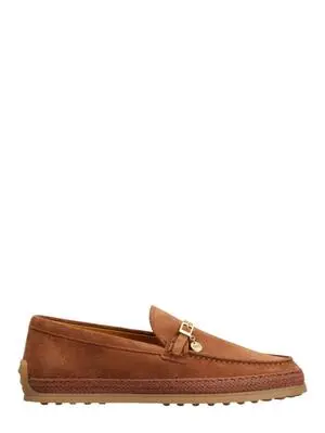 TOD'S Tod's Suede Loafers With Mini Pin-Buckle