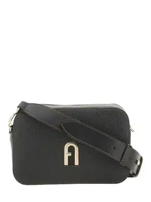 Furla Logo Plaque Zipped Mini Crossbody Bag - Black