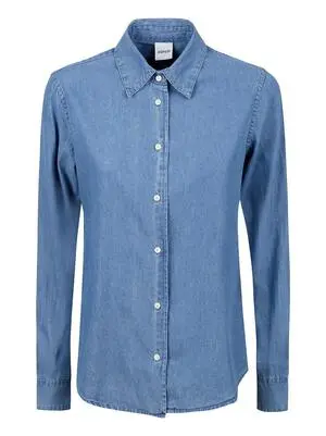 Aspesi Long-sleeved Denim Shirt - Blue